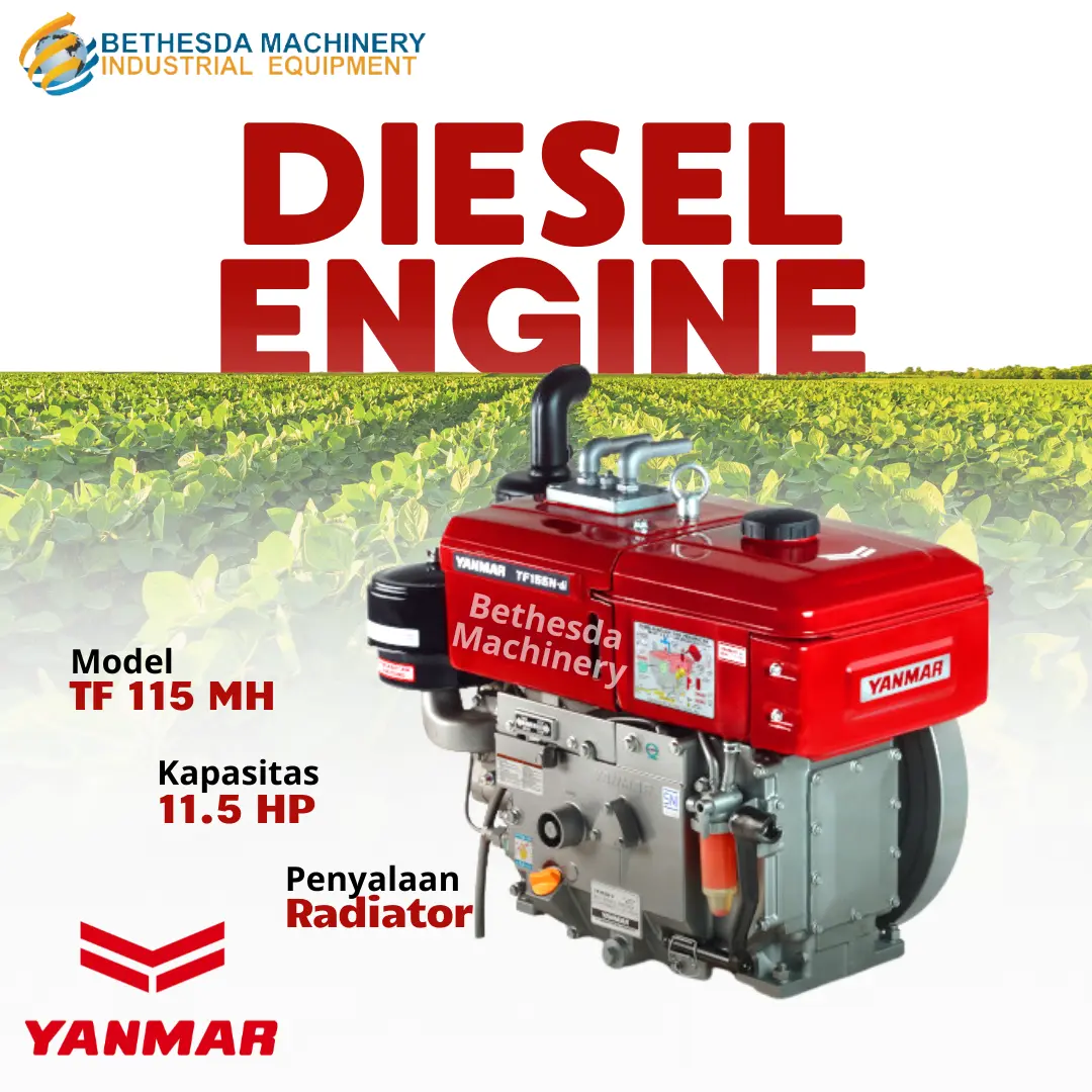 Diesel 11.5 HP Yanmar Mesin Penggerak TF 115 H-di
