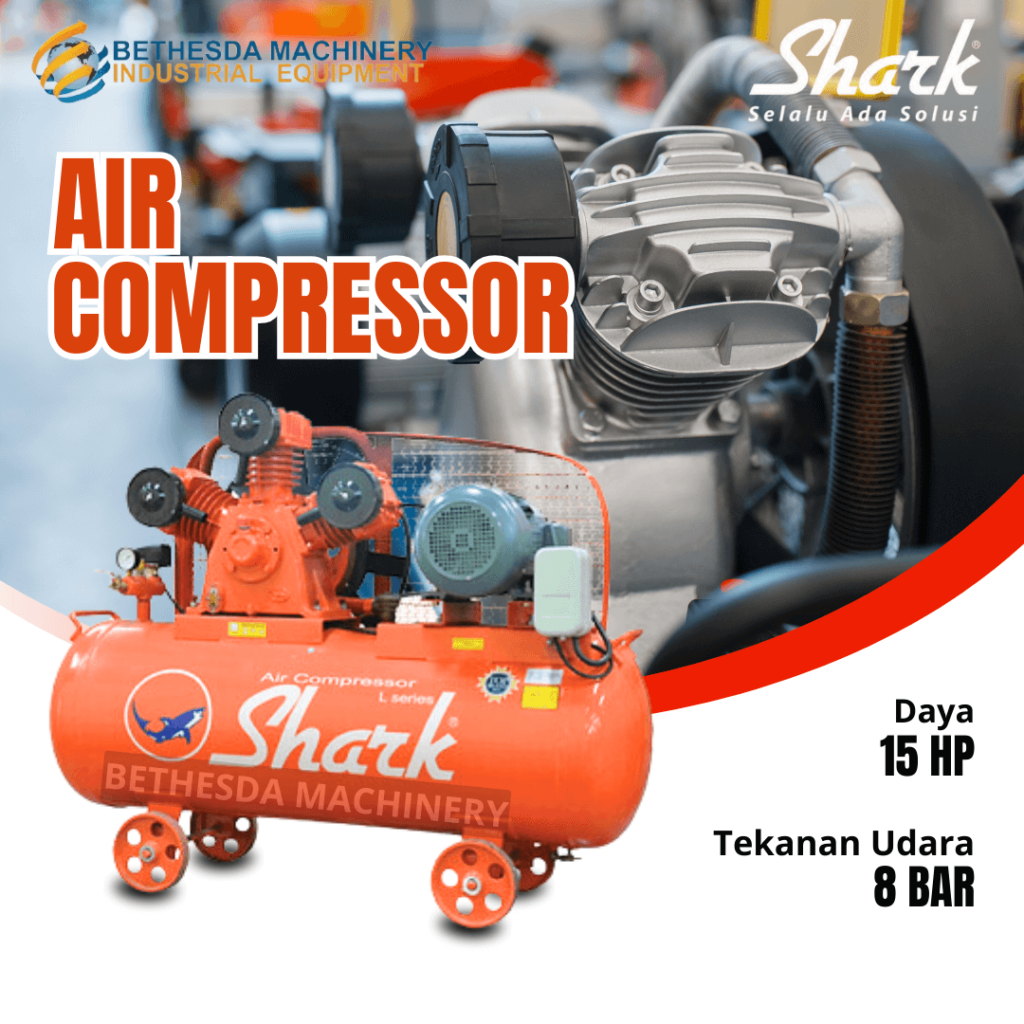 Kompresor Udara Shark 8 Bar 15 HP Air Compressor 15 HP Auto ...