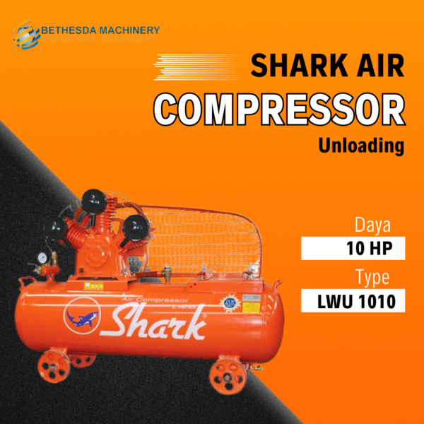 Shark Air Compressor 10 HP Unloading Kompresor udara 8 BAR